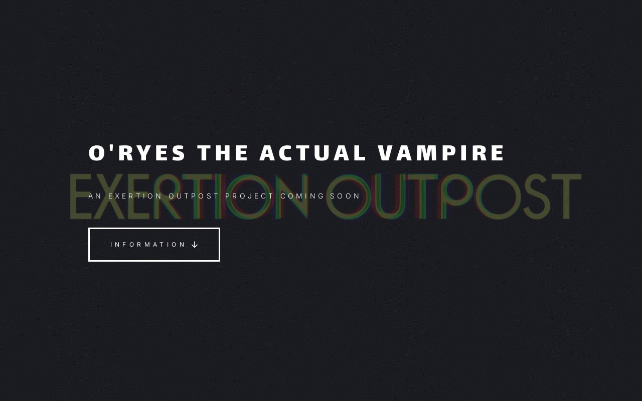O'ryes The Actual Vampire